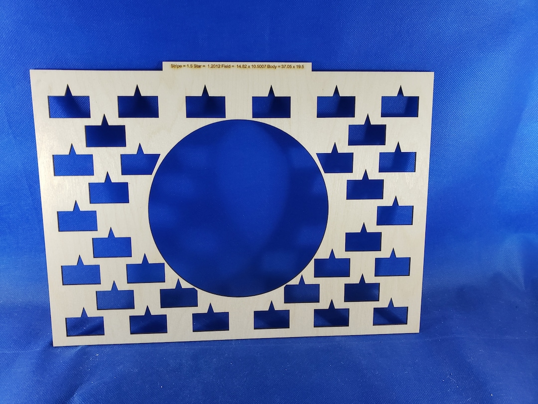American Flag Star Field Template - Laser Cut Wooden Blanks - Etsy
