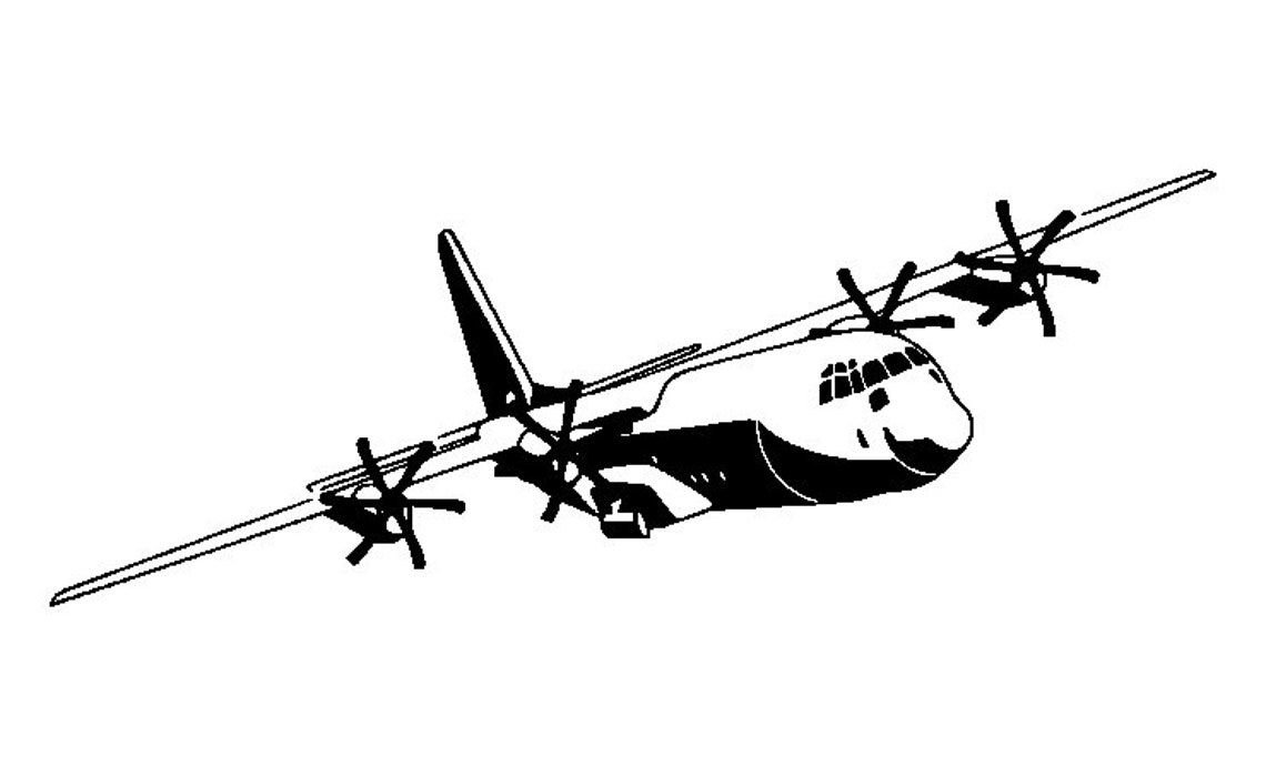 C130 Aircraft - 1413 - SVG File for Laser, CNC, Vinyl - Etsy