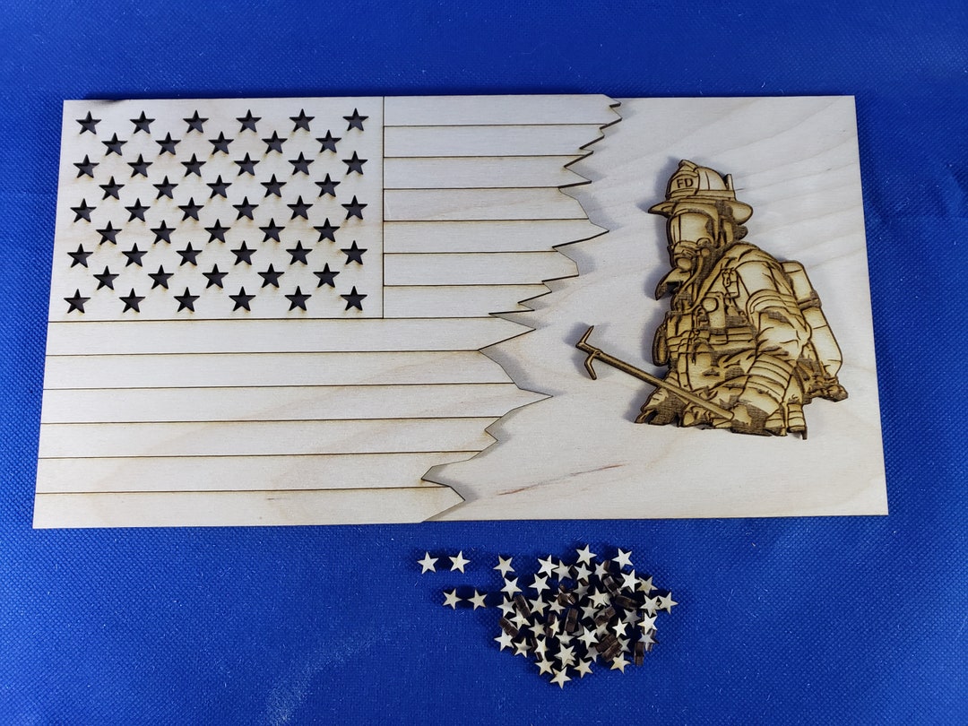 DIY Laser Cut Flag Award Plaque: Baltic Birch Craft Kit - Etsy