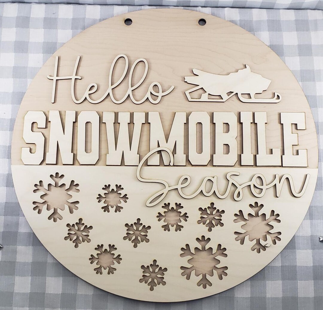 Hello Snowmobile Season Door Hanger Kit | Welcome Sign | Door Sign ...