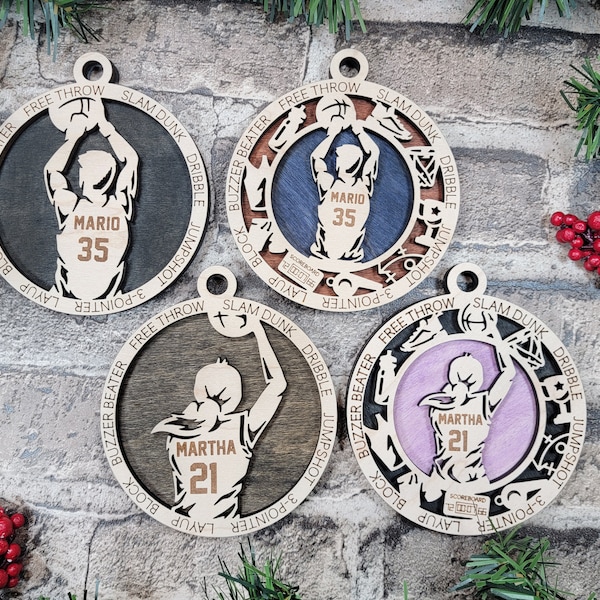 Laser Cut Basketball Ornament - Etsy