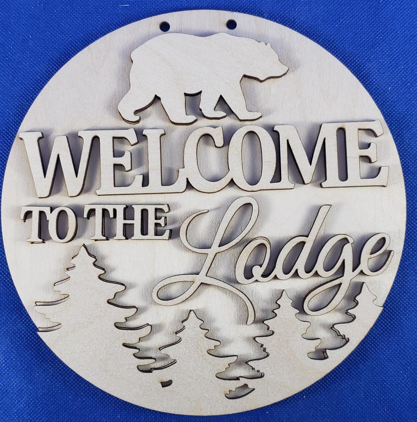 DIY Welcome Sign Kit: Unfinished Wood Door Hanger, Painting Craft - Etsy