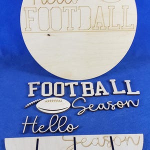 Hello Football Season DIY Door Hanger Kit | Welcome Sign | Door Sign ...