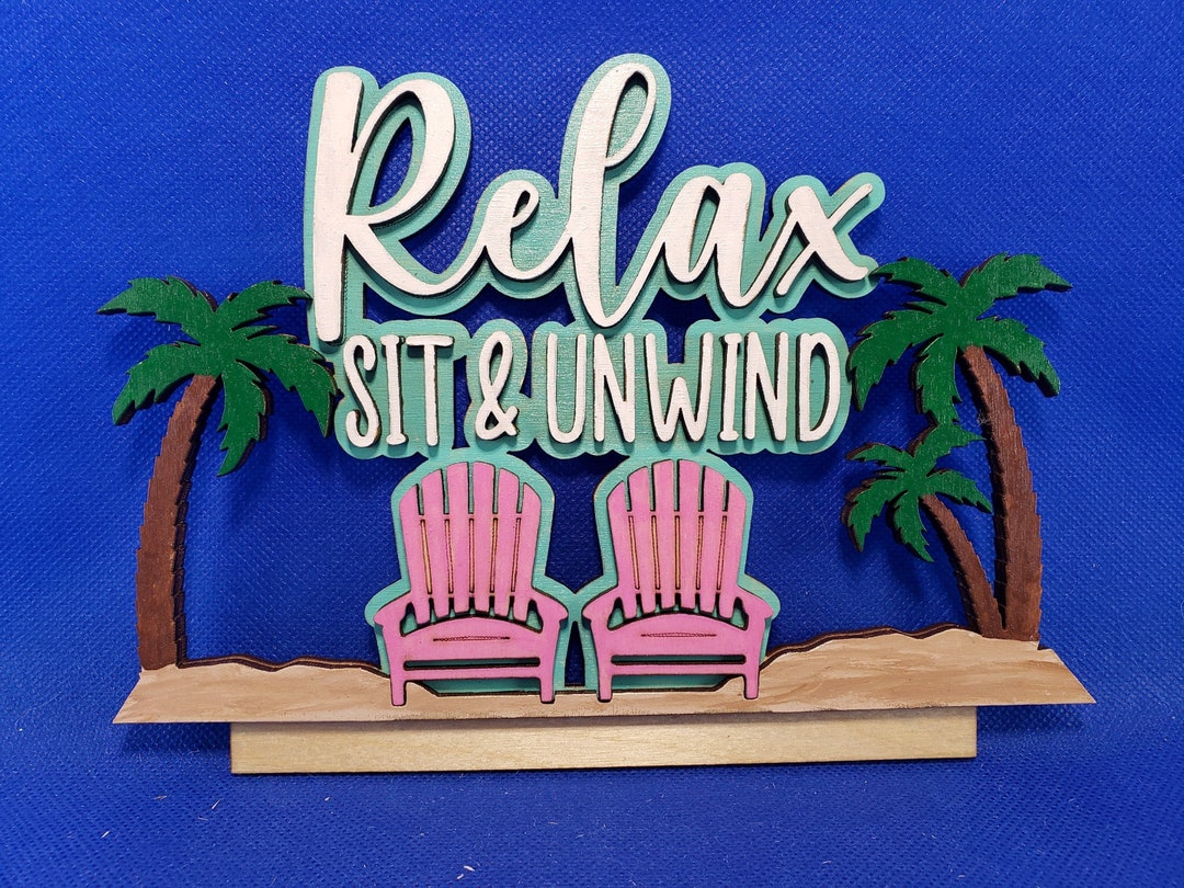 Relax and Unwind House Door Hanger | Wood Interchangeable DIY Kit ...