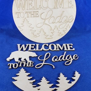DIY Welcome Sign Kit: Unfinished Wood Door Hanger, Painting Craft - Etsy