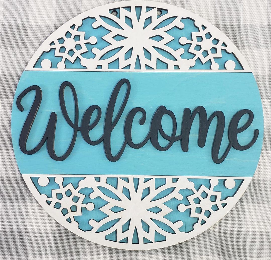 Welcome Door Hanger Kit | Welcome Sign | Door Sign | Front Door Wreath ...