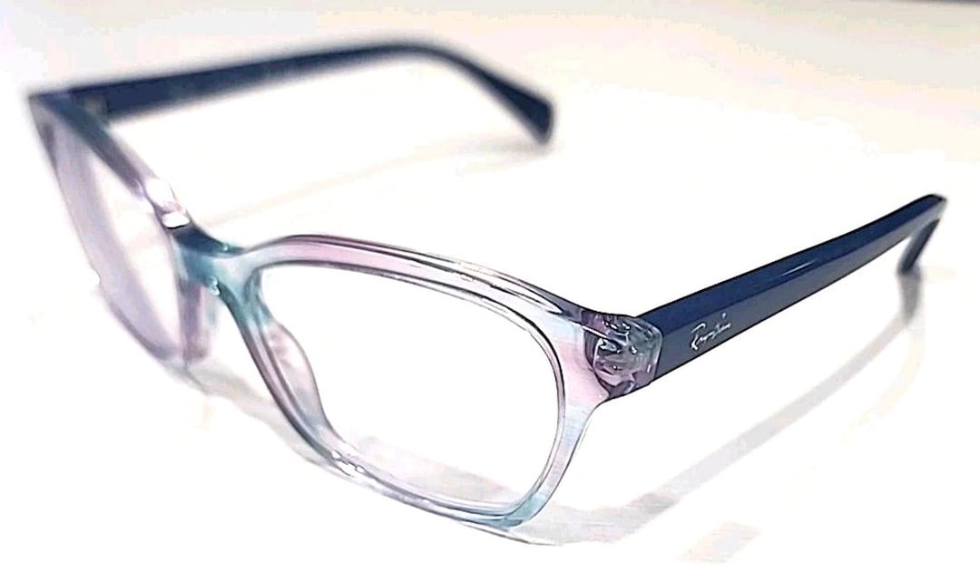 Ray Ban Jr RB1591 3807 Girls Kids Clear Blue Pink Eyeglasses 48-16 130 ...