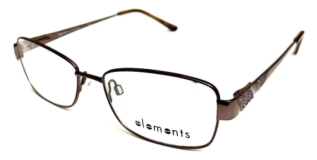 Europa Elements EL208 Brown Metal Square Eyeglasses Frame 53-16 135 New ...