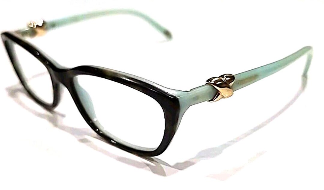 Tiffany & Co TF2074 8134 Tortoise Blue Oval Eyeglasses Frame 52-16 135 ...