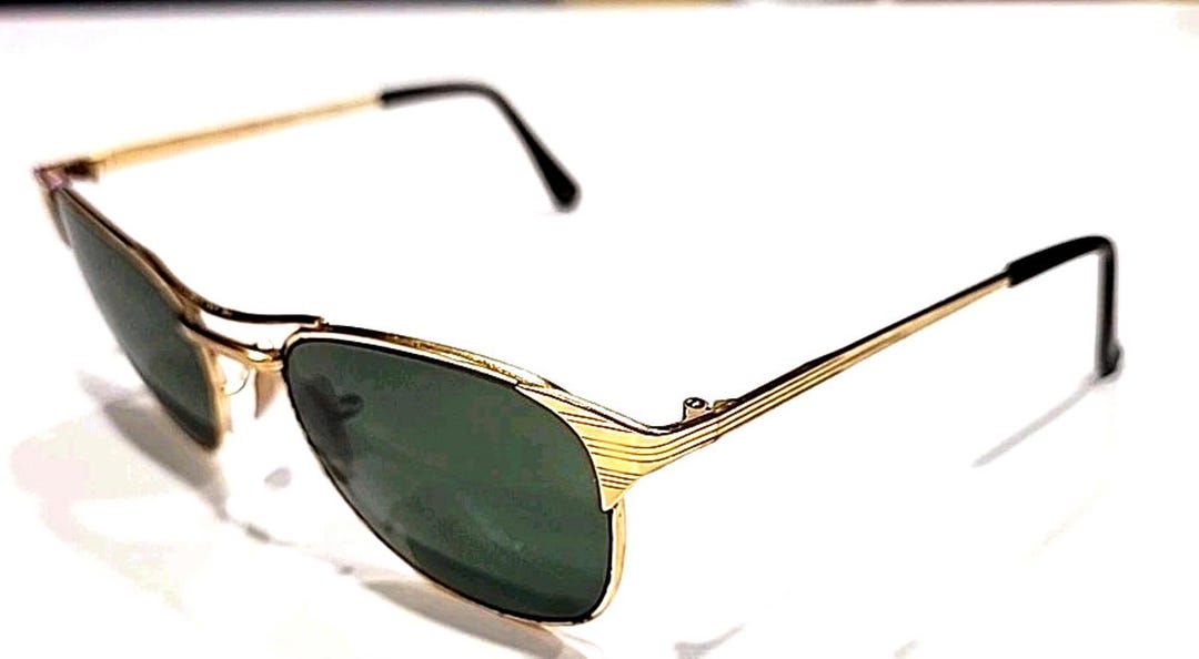 Ray Ban Bausch + Lomb Signet Gold Metal Green Sunglasses - Etsy