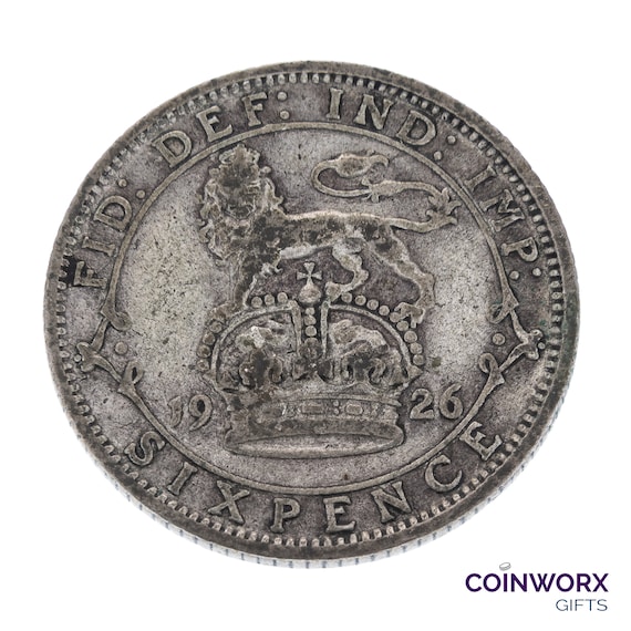 1926 Lucky Silver Sixpence Coin Great Britain George V - Etsy UK