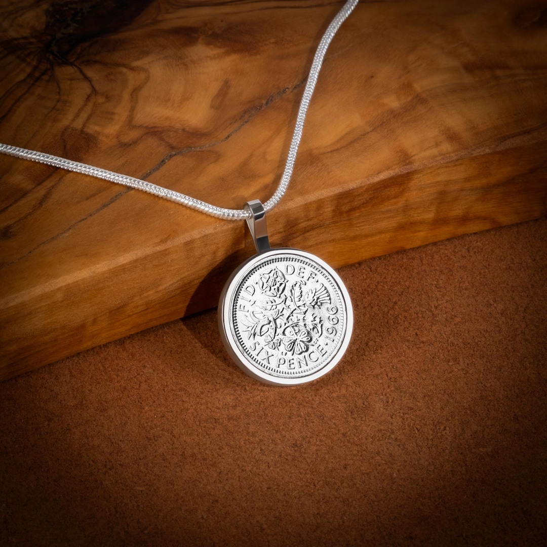 60th Birthday Gift - Pendant Necklace, Made From an Antique 1966 ...