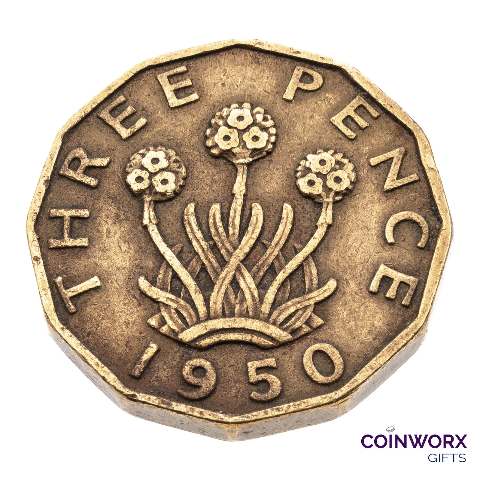 1950 Brass Threepence Coin: British UK - George VI - Etsy UK