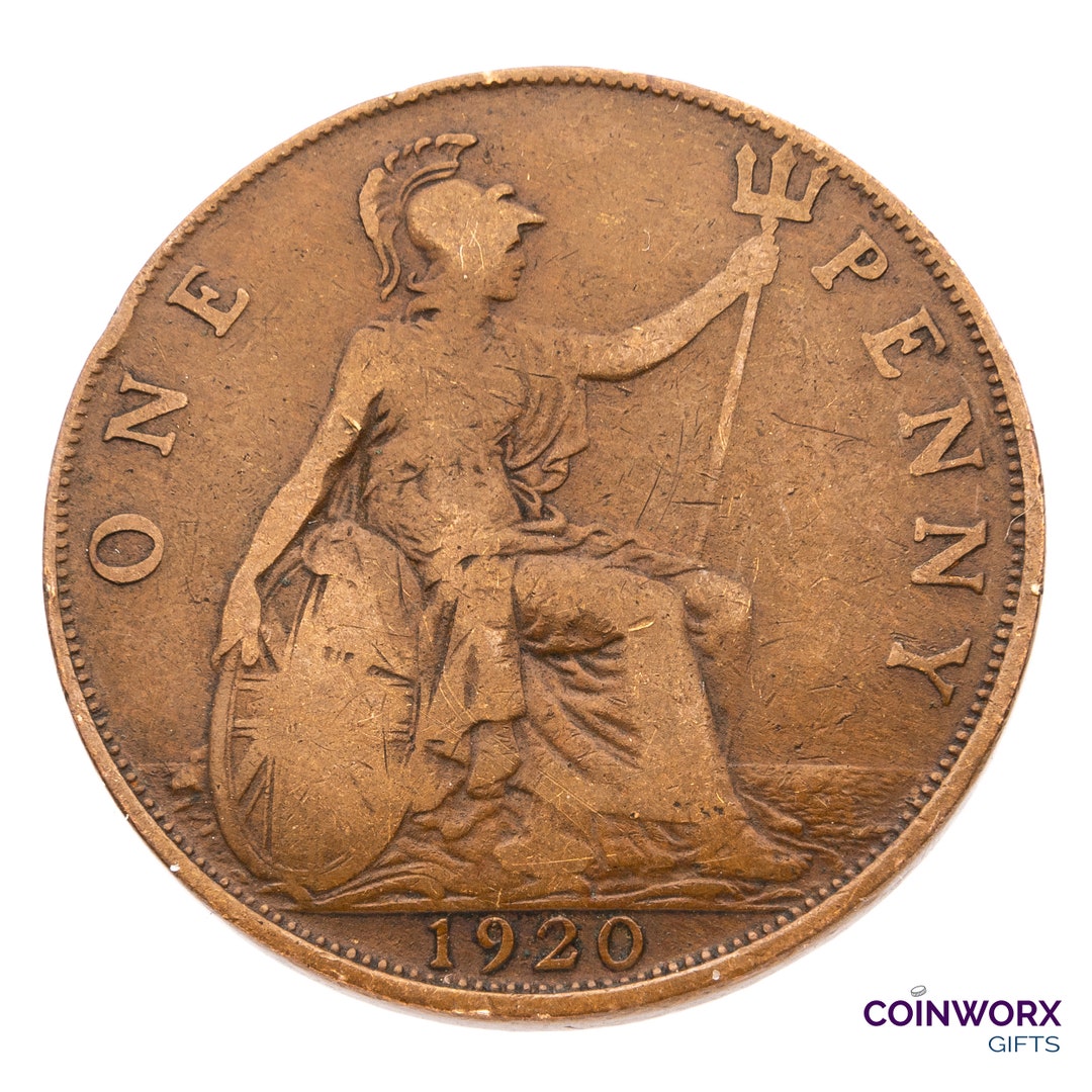 1920 British Penny Coin Great Britain - George V - Perfect for ...