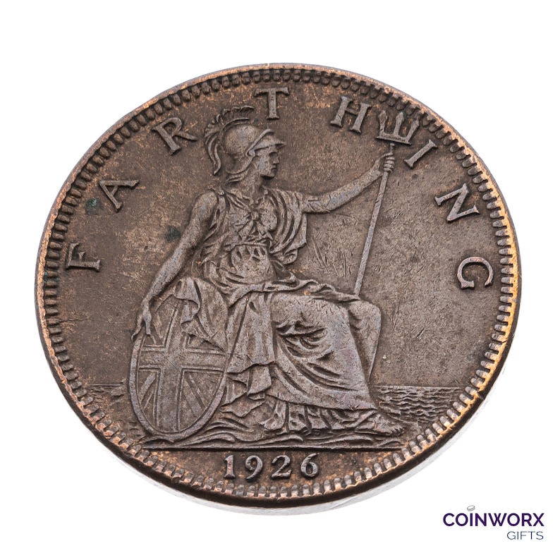 1926 Farthing Coin: King George V Britannia, UK Bronze - Etsy