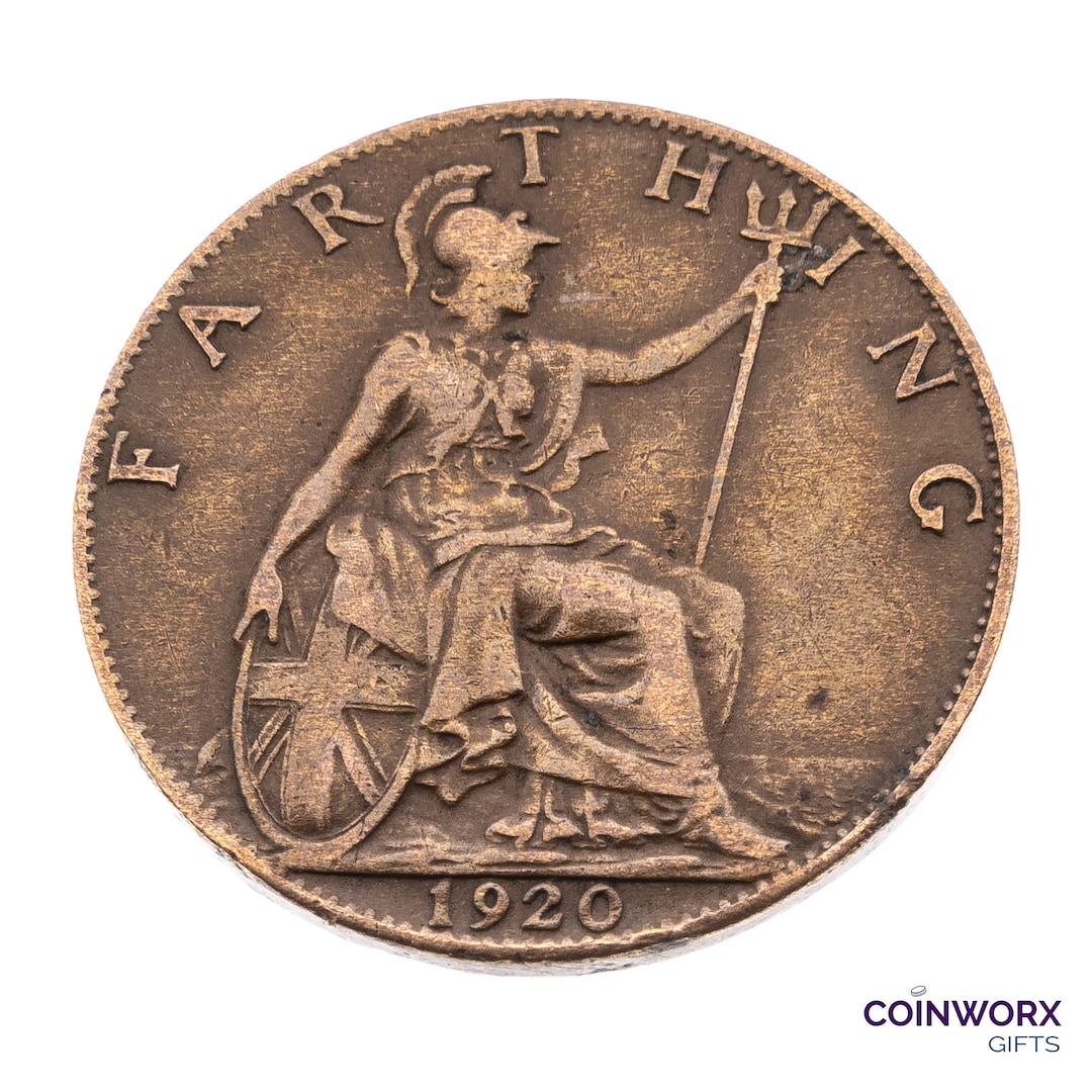 1920 Farthing Coin: British Britannia, King George V - Etsy