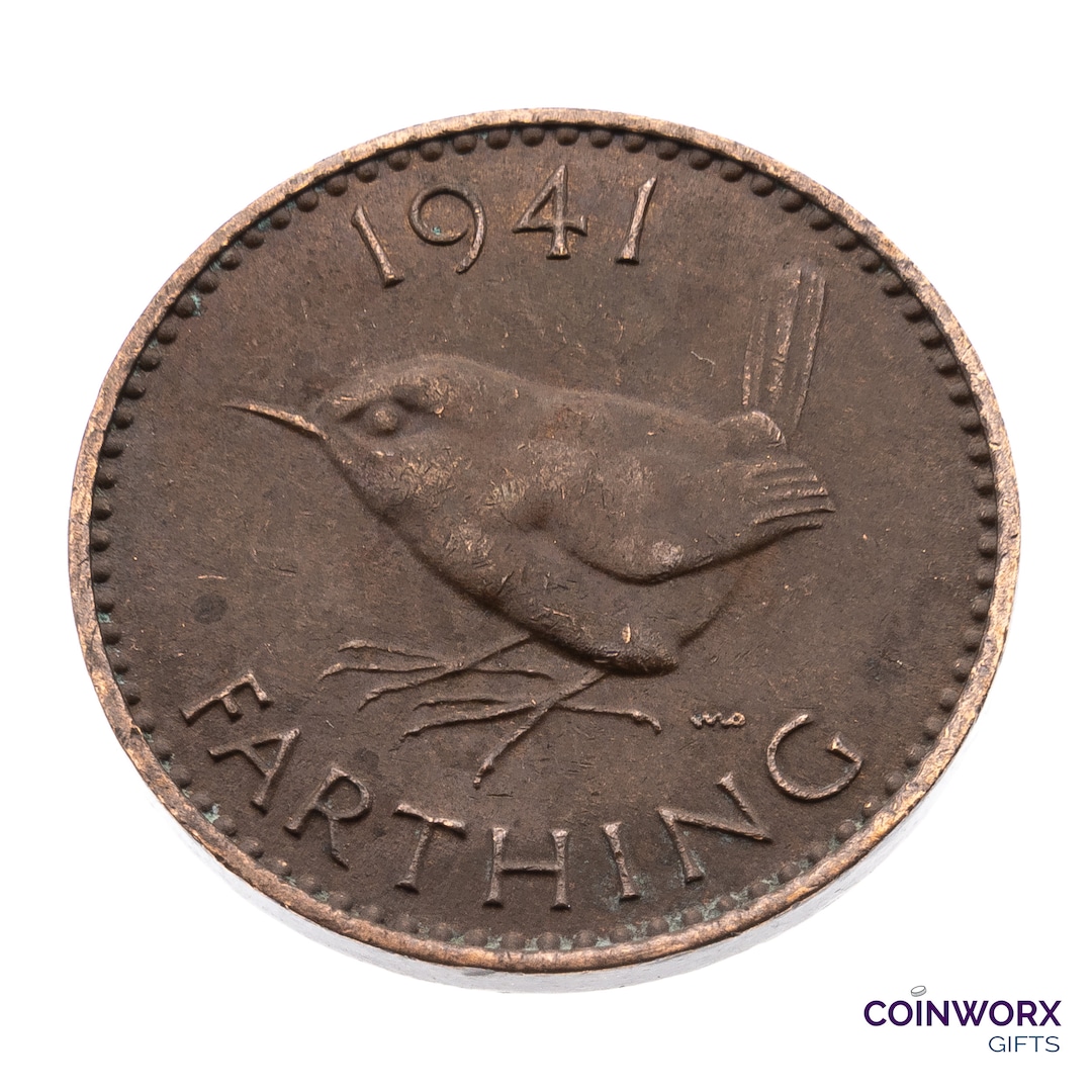 1941 UK Farthing Coin: Wren Design, King George VI Era - Etsy