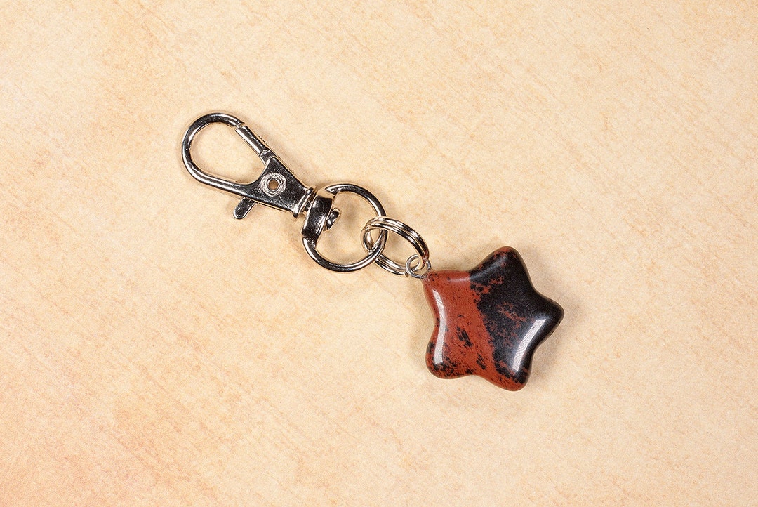 Mahogany Obsidian Star Zipper & Purse Charm, Small Gift - Etsy
