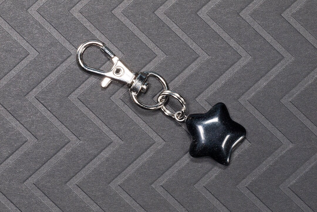 Black Obsidian Star Purse Charm Pet Charm Backpack Charm - Etsy UK