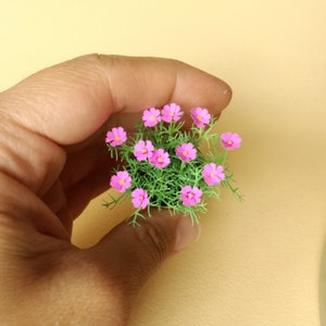 KIT Miniature Garden Dollhouse Flower Kit, Scale 1:12, Cosmos Pink DIY ...