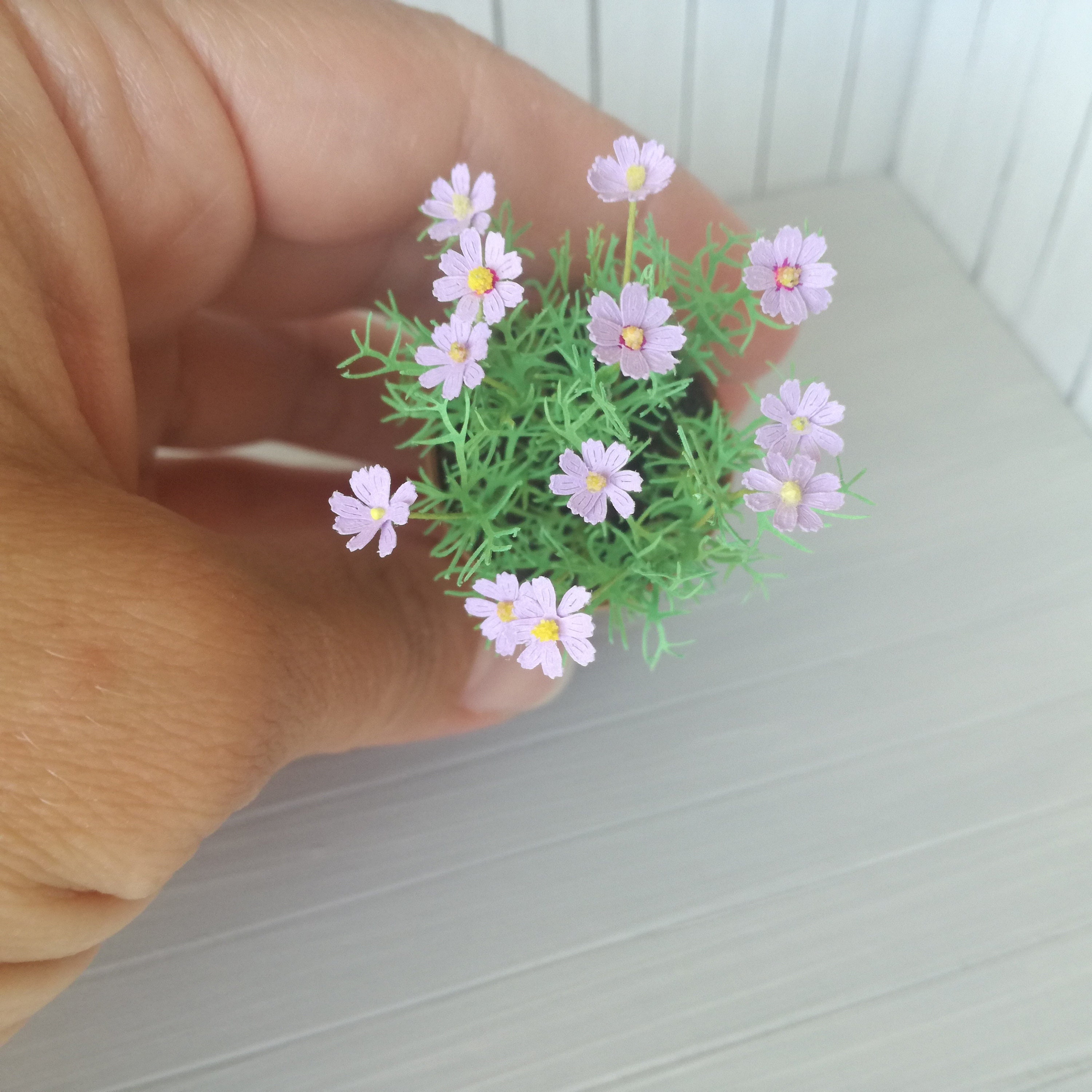 KIT Miniature Lilac Cosmos Flowers Kit, Scale 1:12, DIY, Fairy Garden ...