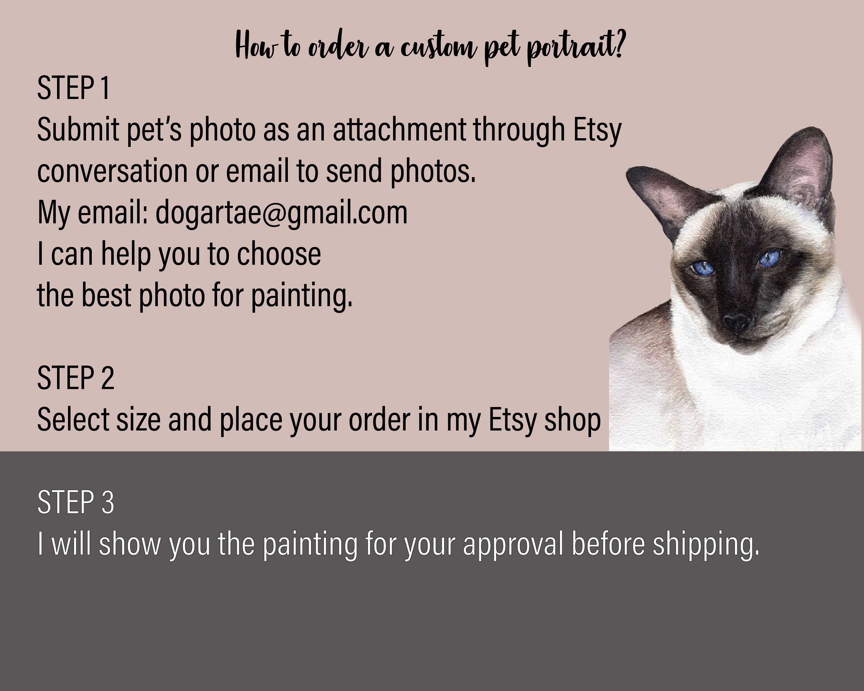 Custom Cat Portrait Gift for Cat Lovers - Etsy