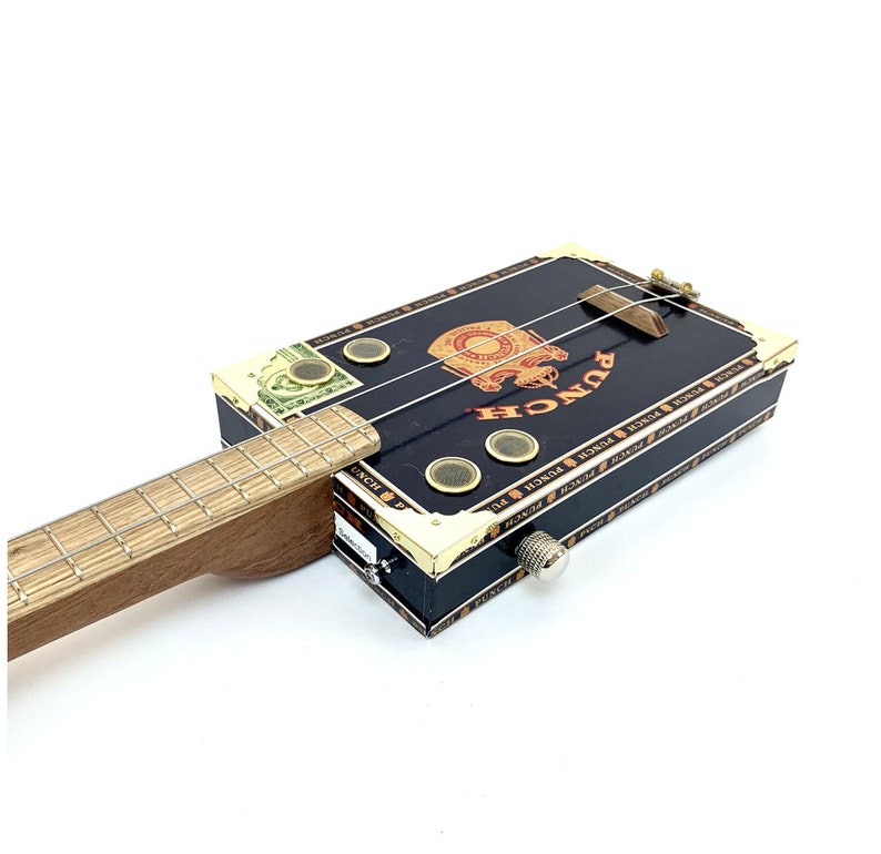 Cigar Box Bass Guitar Punch Box 2 String Electro Acoustic Volume - Etsy