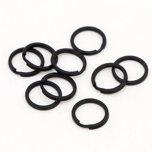 10pcs 15mm Key Ring Black Split Ring Flat Split Key Ring for - Etsy