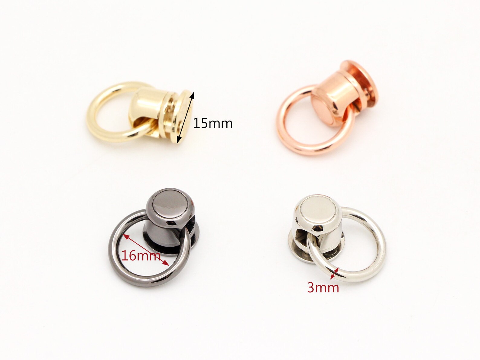 4-10pcs Screw D Ring Chain Connector Screw Connector Chicago Screw ...