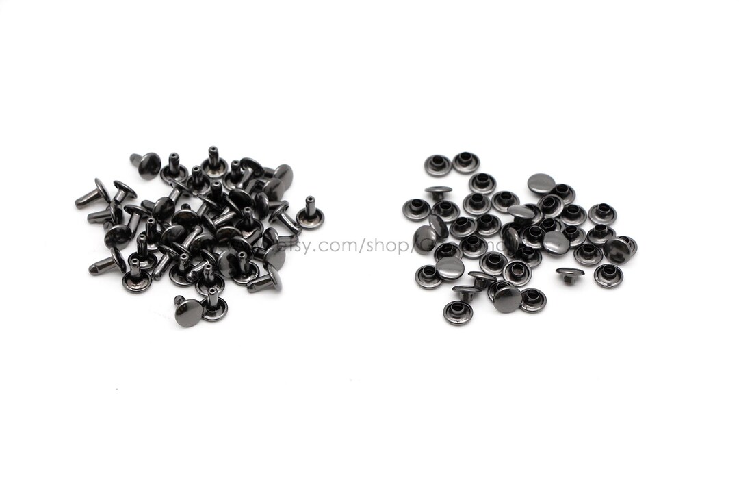 8*8mm Gunmetal Double Cap Rivet - Etsy