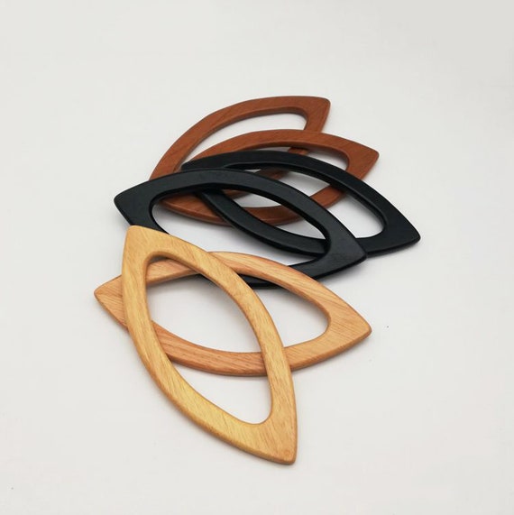 2-4pcs Purse handle 20X9.5cm wood handle Bag Handle Crochet | Etsy