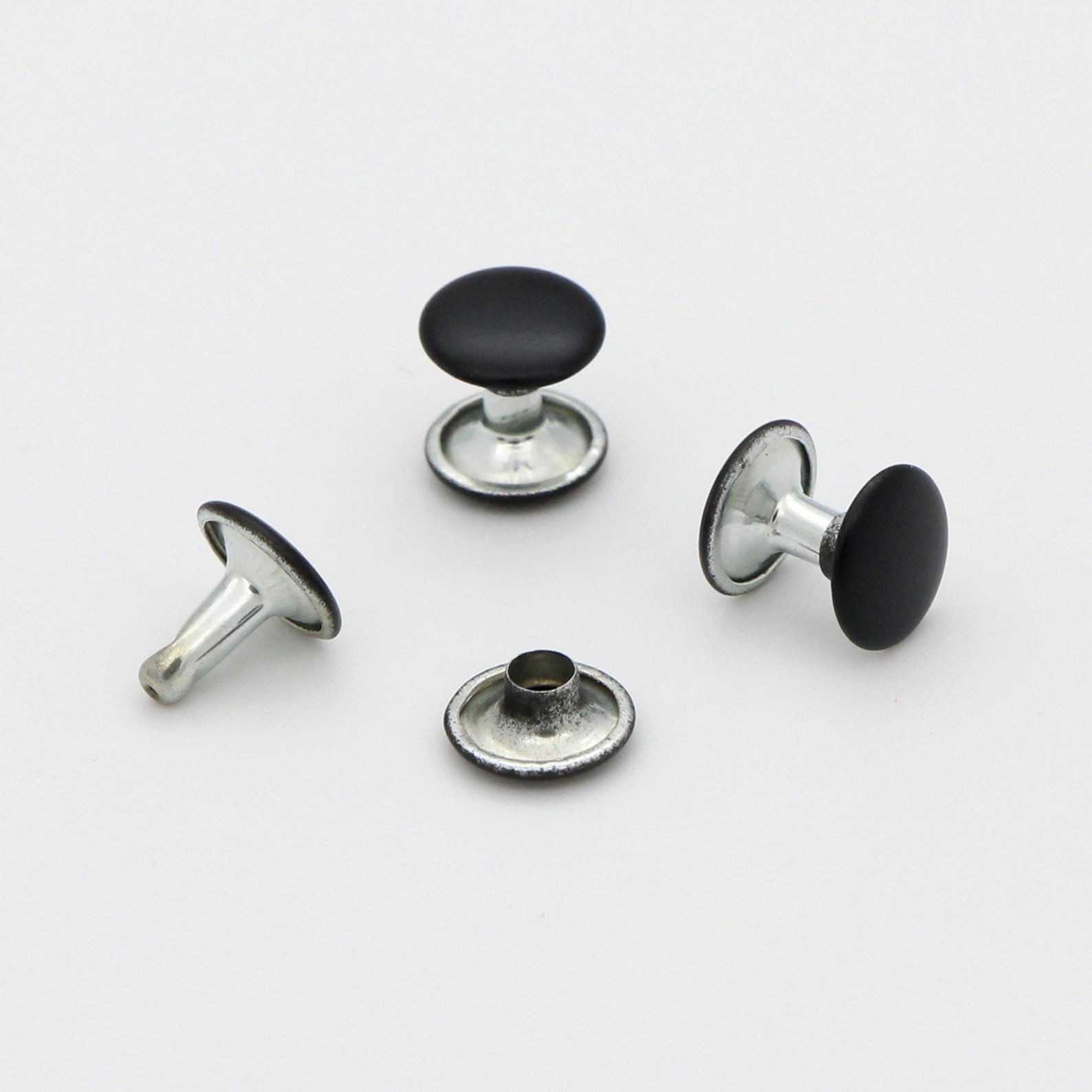 50set 98mm Matte Black Double Cap Rivets Rapid Rivets Round - Etsy