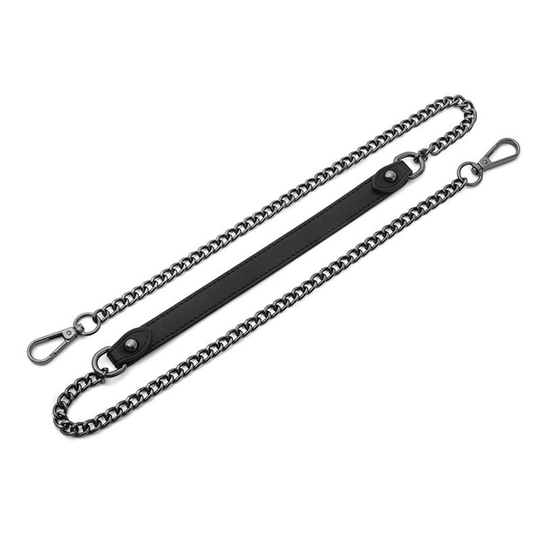 Black Leather Bag Strap Purse Chain Strap Replacement Strap Leather ...