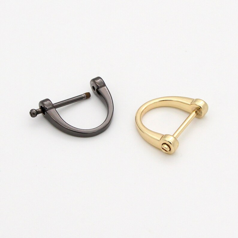 4pcs 3/419mm Purse rings screw d ring gold gunmetal d | Etsy