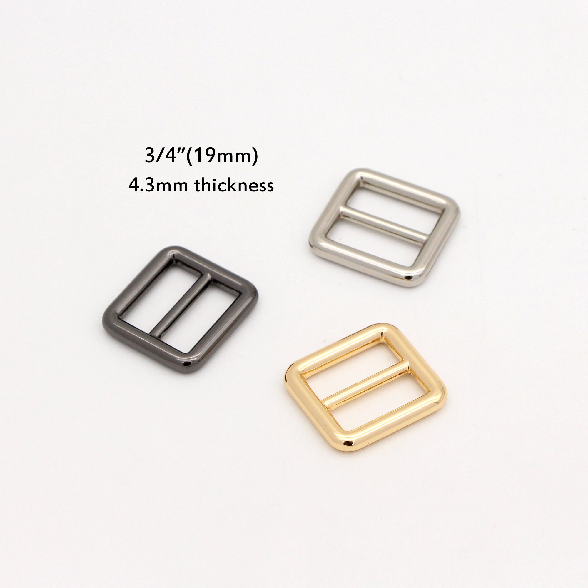 2-4-10pcs 3/4"(19mm) strap adjuster slide buckle Adjustable Buckle ...