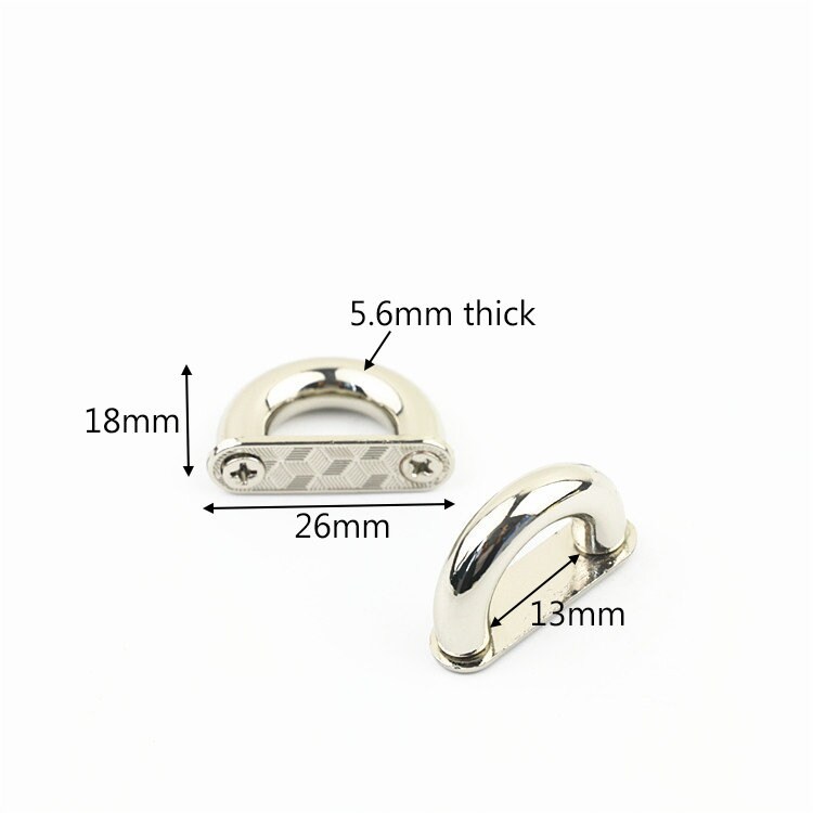 4pcs 1/2"(13mm) Bridge Buckle Bag Chain Strap Connector Screw D Ring ...