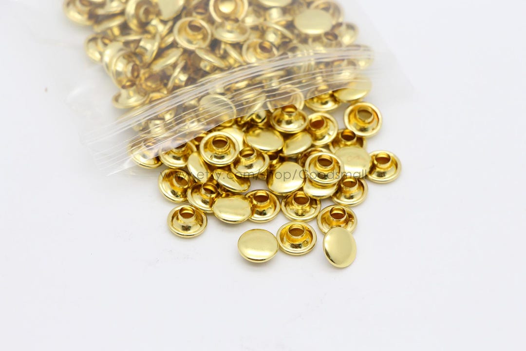 8*8mm Gold Double Cap Rivet - Etsy