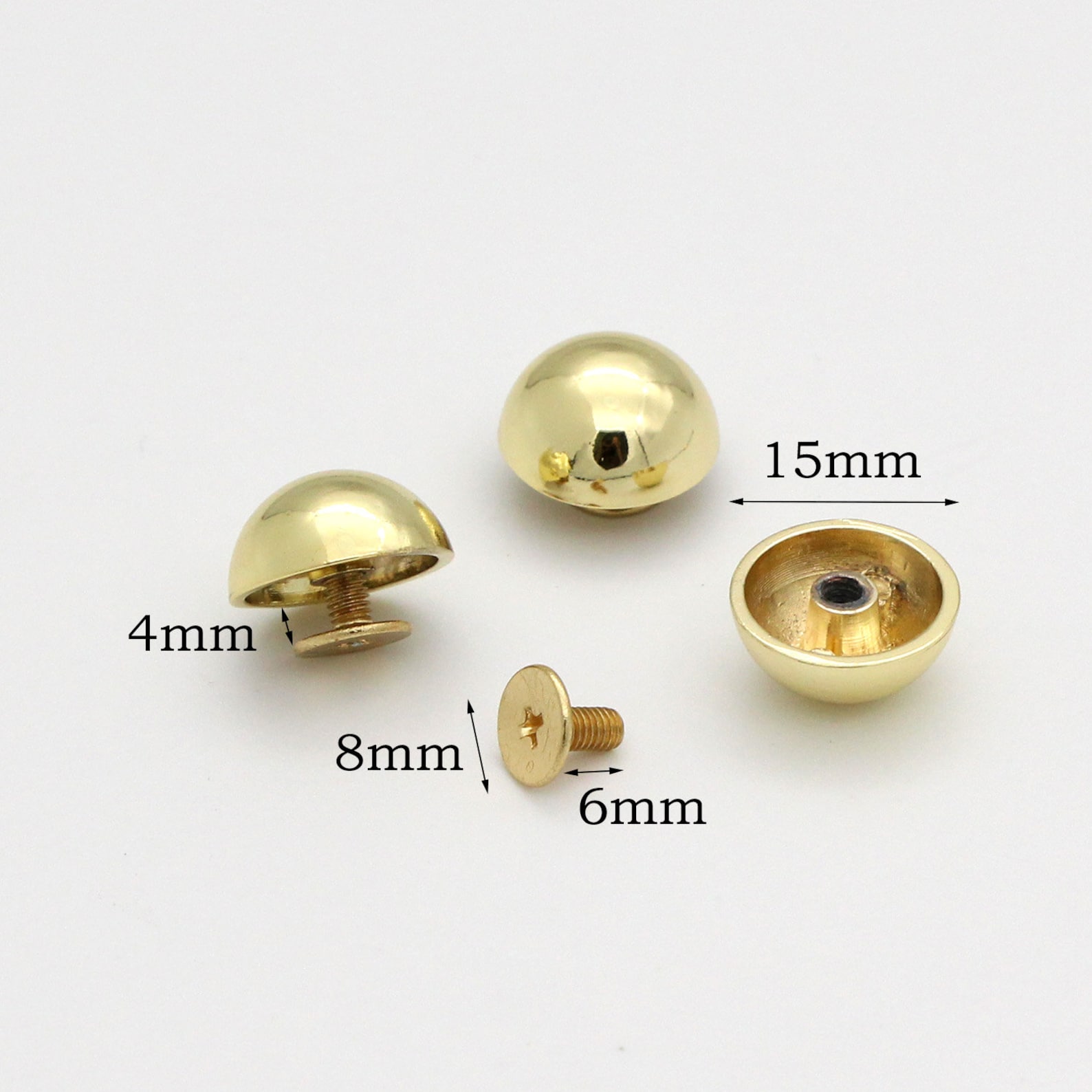 20set 15mm Rivet Screw Rivets Screw Studs Dome Rivets Chicago Screw in ...