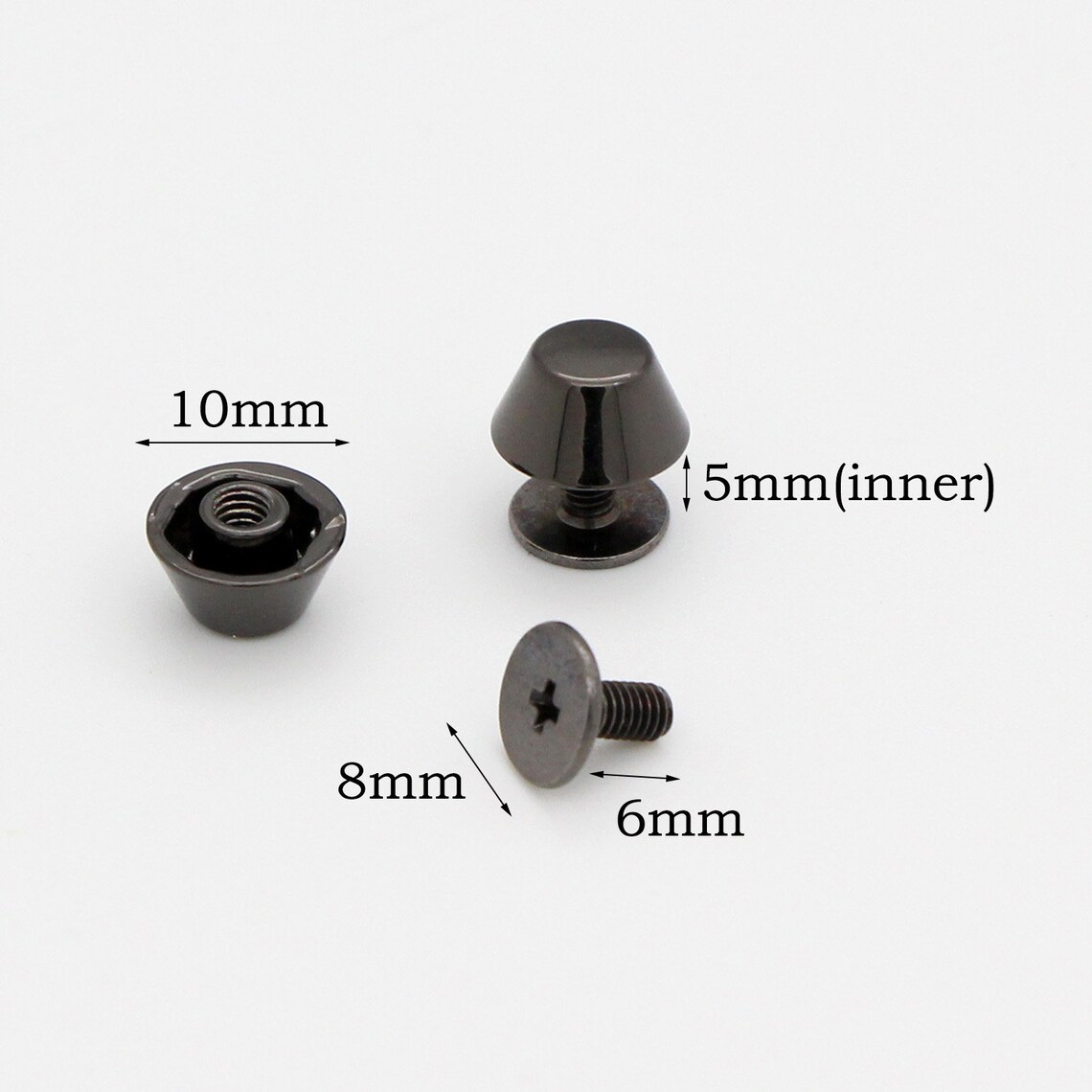 20set 10mm Screw Back Rivet Studs Spike Screw Rivets Chicago - Etsy