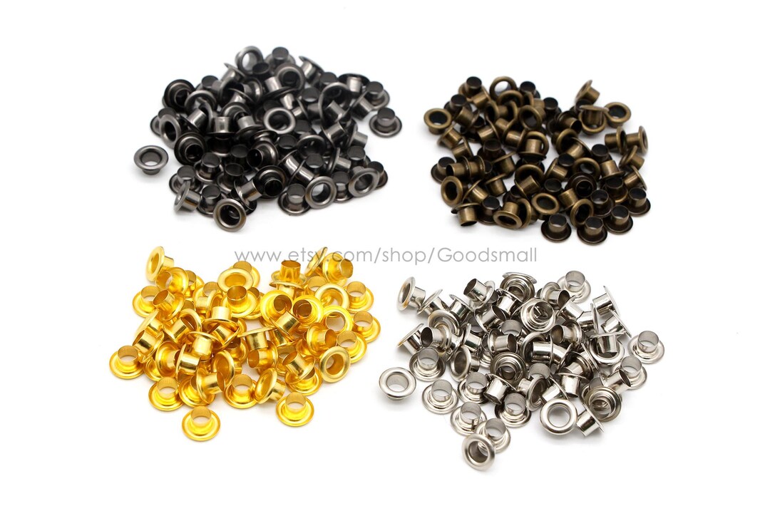 100pcs 6mm Eyelets Grommets for Canvas Leather Craft Shoes - Etsy