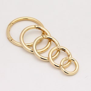 2-4-10pcs Spring Gate Ring Metal O Ring Spring Ring Clasp Push Gate ...