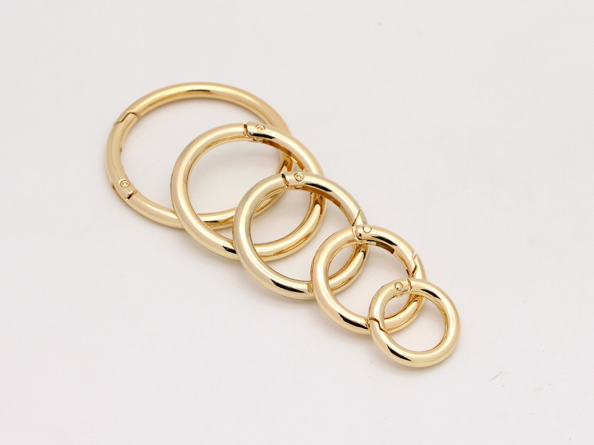 2-4-10pcs Spring Gate Ring Metal O Ring Spring Ring Clasp Push | Etsy