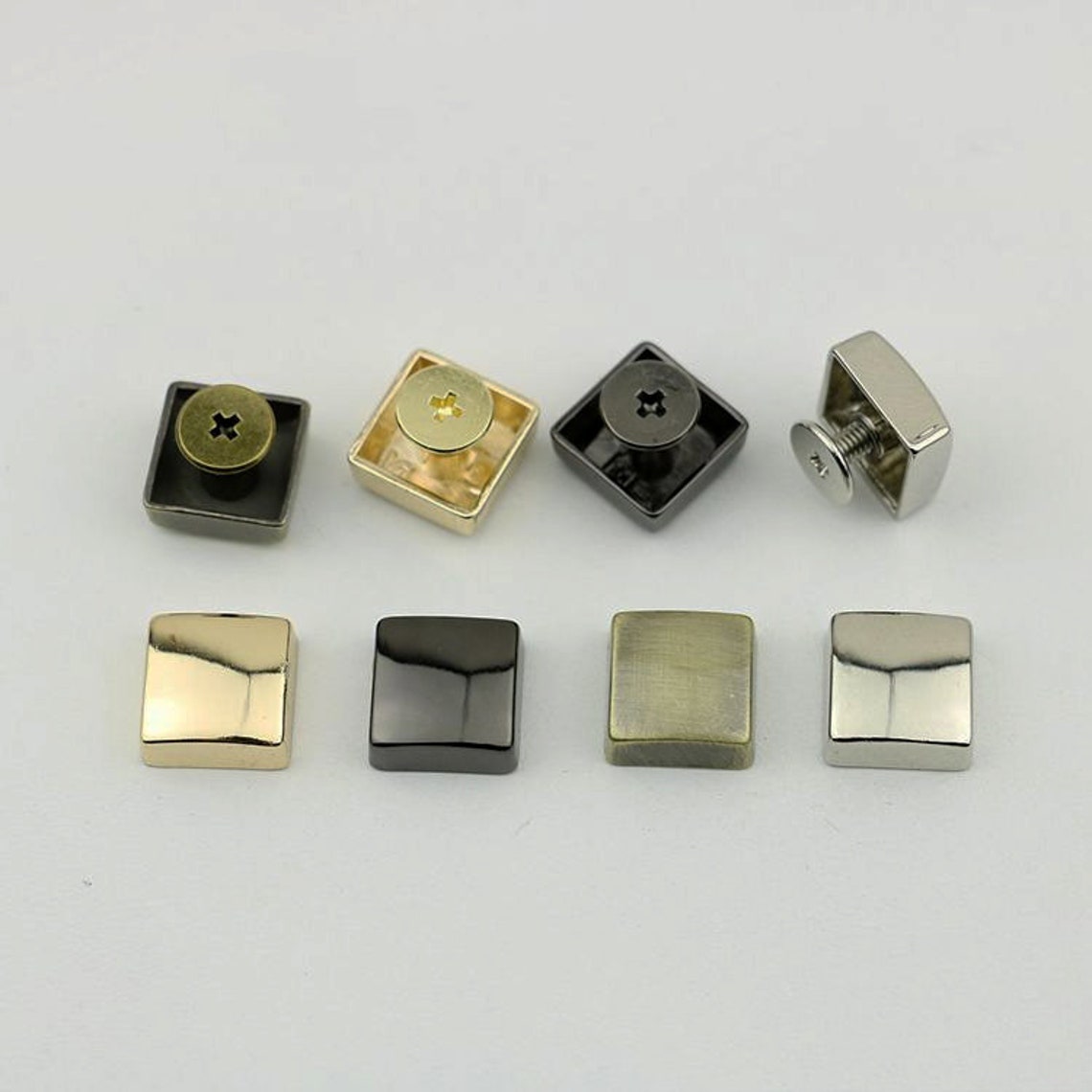 10set 12mm Square Shaped Screw Rivet Chicago Screw Rivets - Etsy
