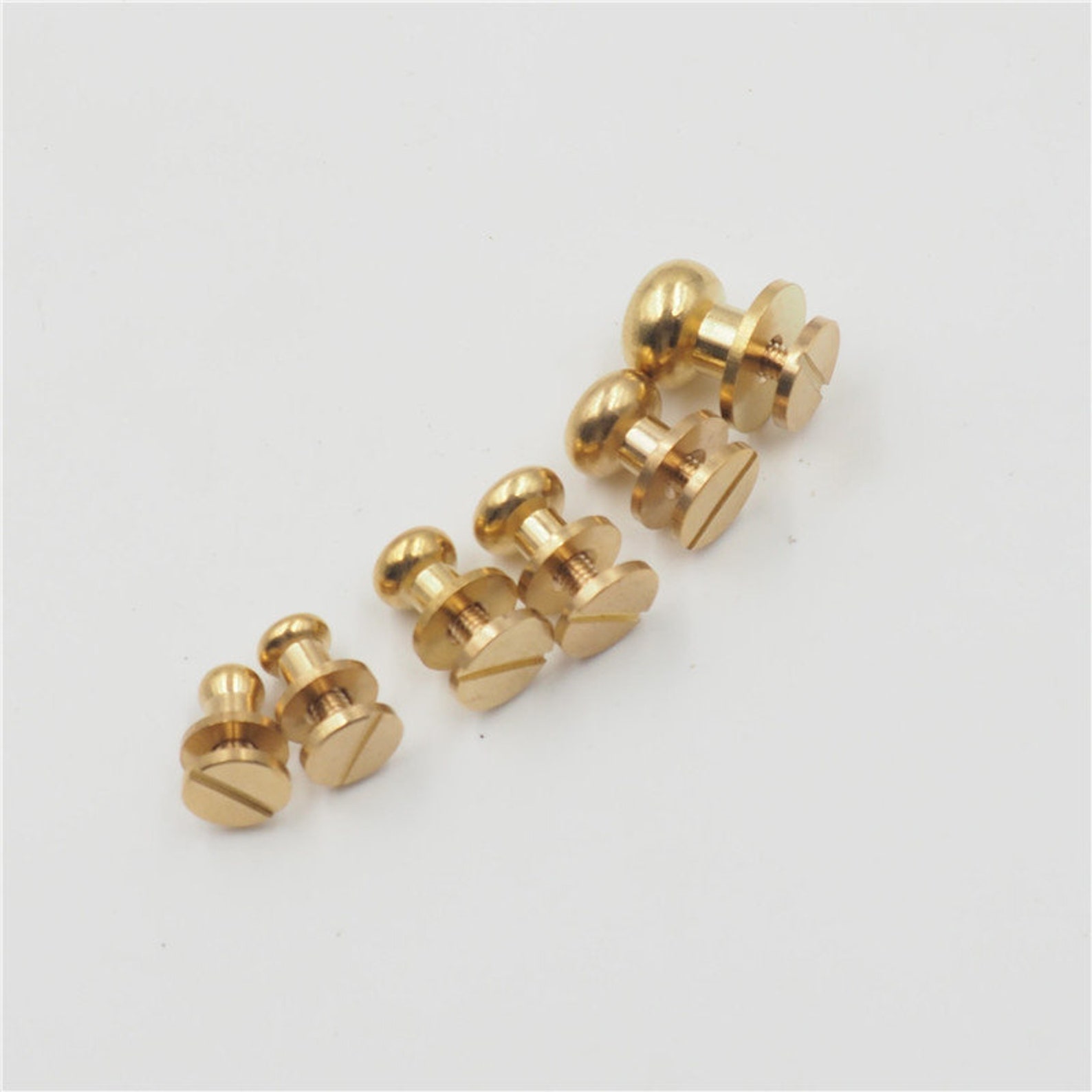 10set Solid Brass Screw Rivet Chicago Screw 5mm 6mm 7mm 8mm | Etsy