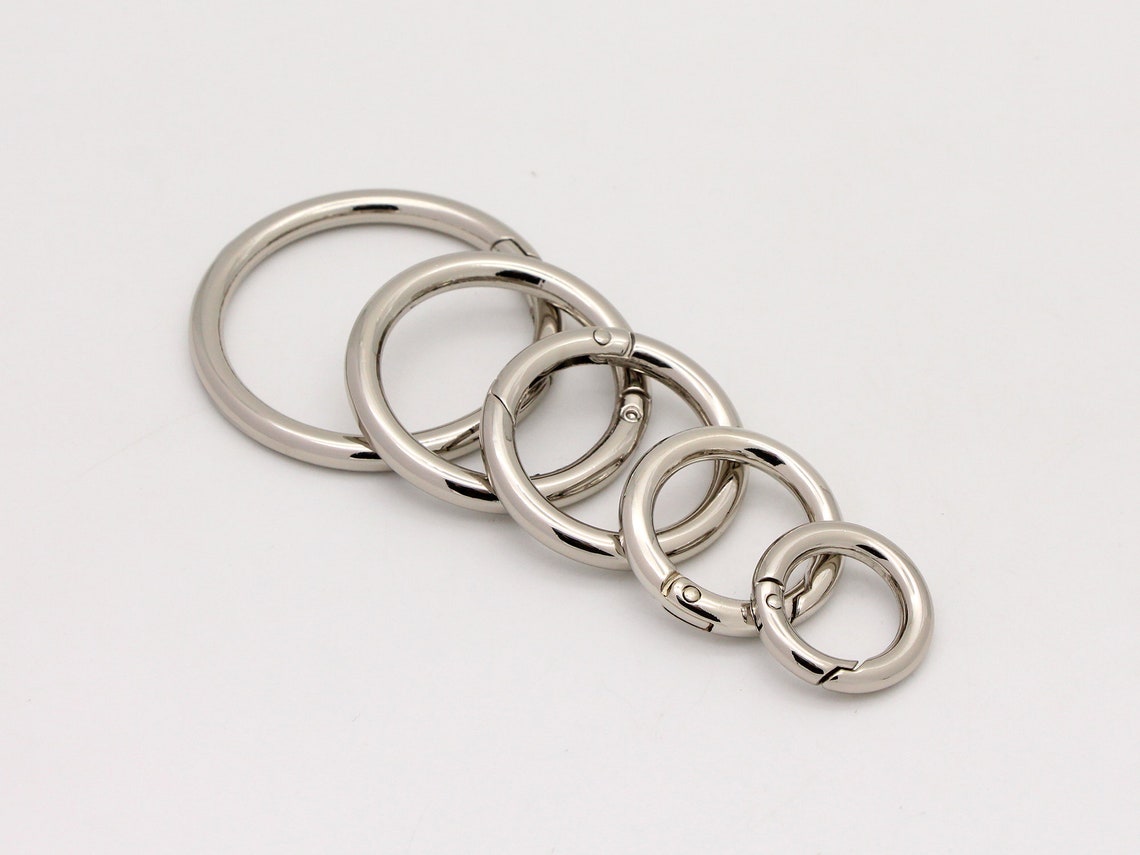 2-4-10pcs Spring Gate Ring Metal O Ring Spring Ring Clasp Push | Etsy