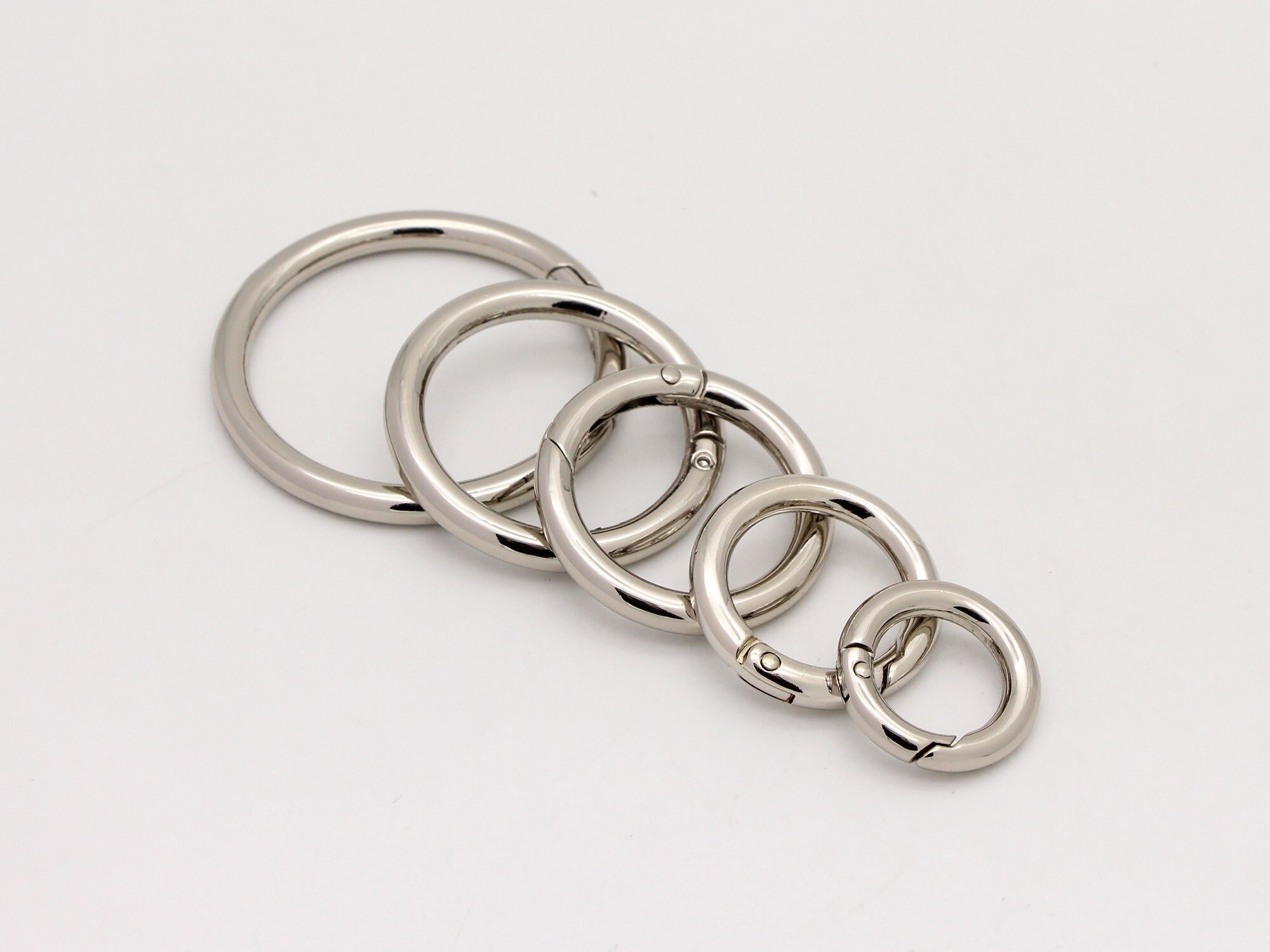 2-4-10pcs Spring Gate Ring Metal O Ring Spring Ring Clasp Push | Etsy