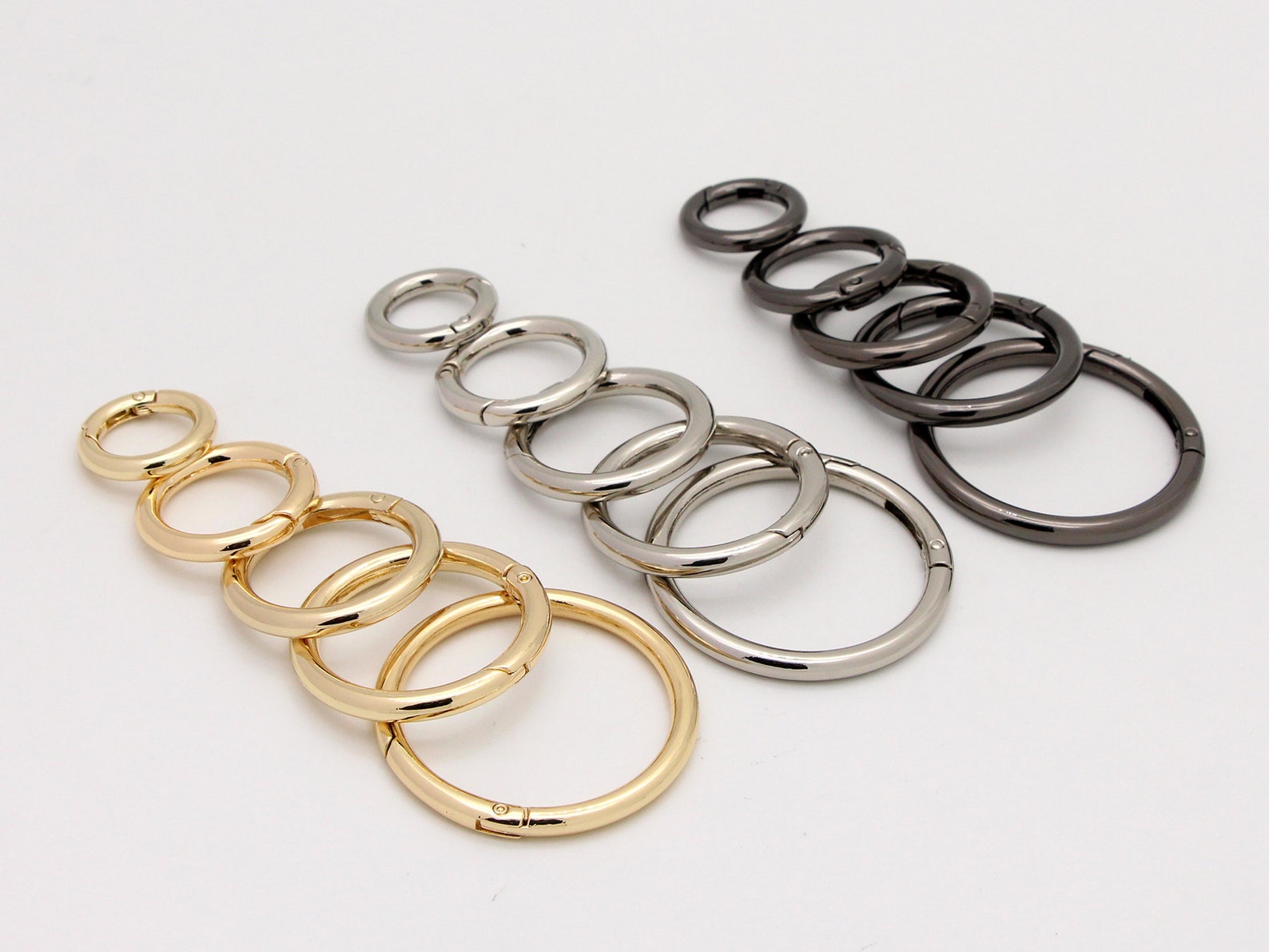 2-4-10pcs Spring Gate Ring Metal O Ring Spring Ring Clasp Push | Etsy