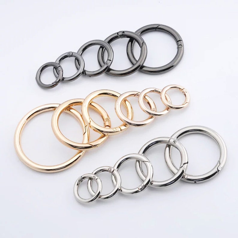 2-4-10pcs Spring Gate Ring Metal O Ring Spring Ring Clasp Push | Etsy
