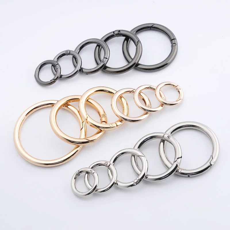 2-4-10pcs Spring Gate Ring Metal O Ring Spring Ring Clasp Push | Etsy