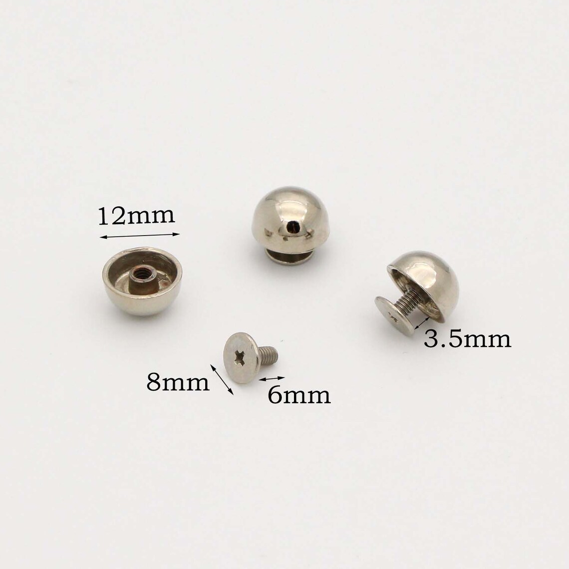 10set Screw Rivets 12mm Dome Rivets Chicago Screw in Rivet | Etsy